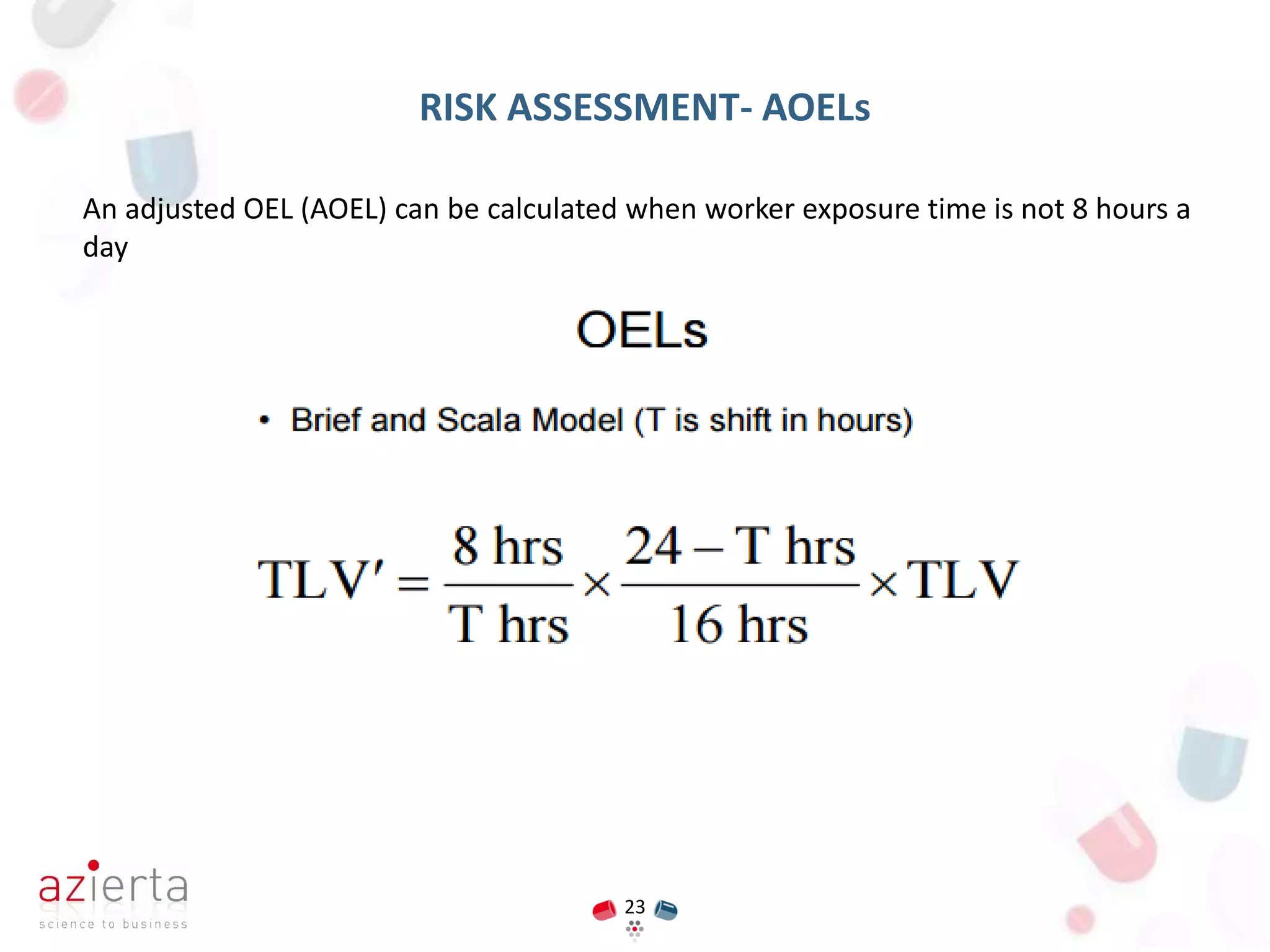 Occupational exposure limits (OEL) to chemical agents APIs ...