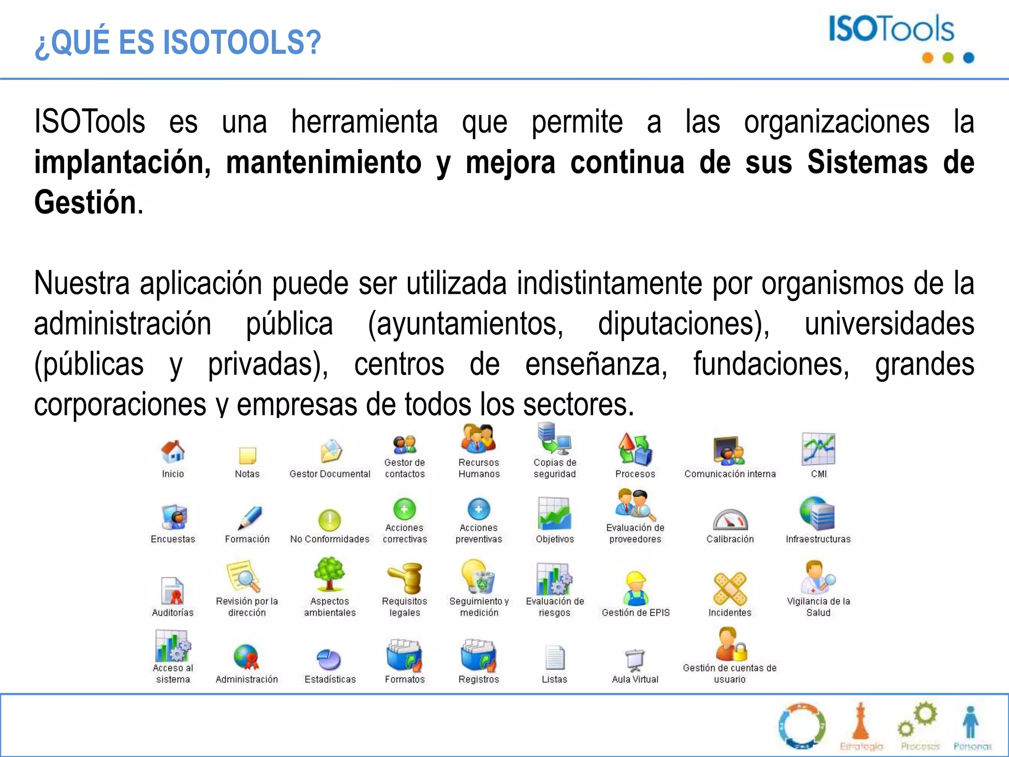 Presentación general de ISOTools | PPSX