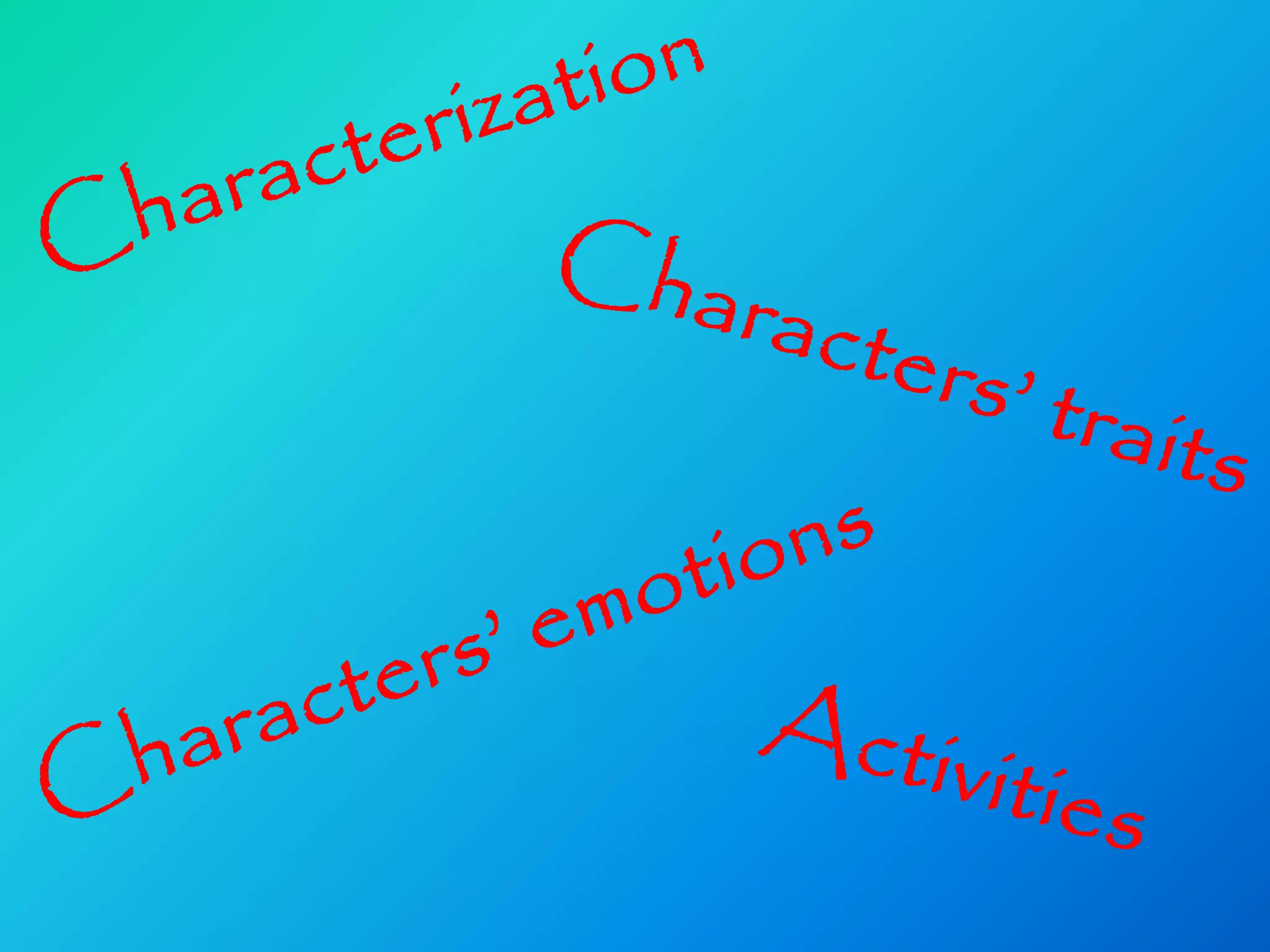 How to work on characters' traits and emotions | PPT