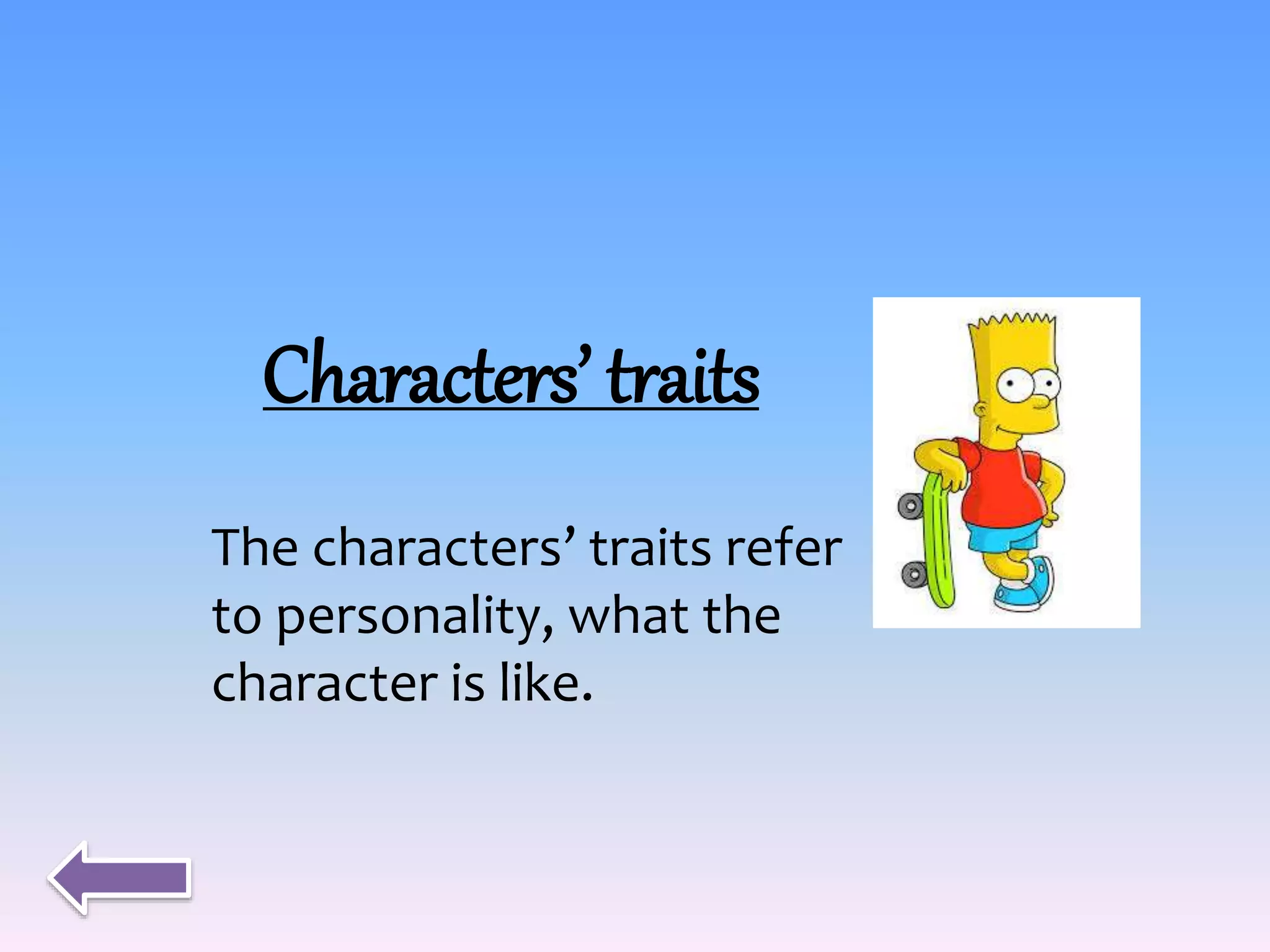 How to work on characters' traits and emotions | PPT