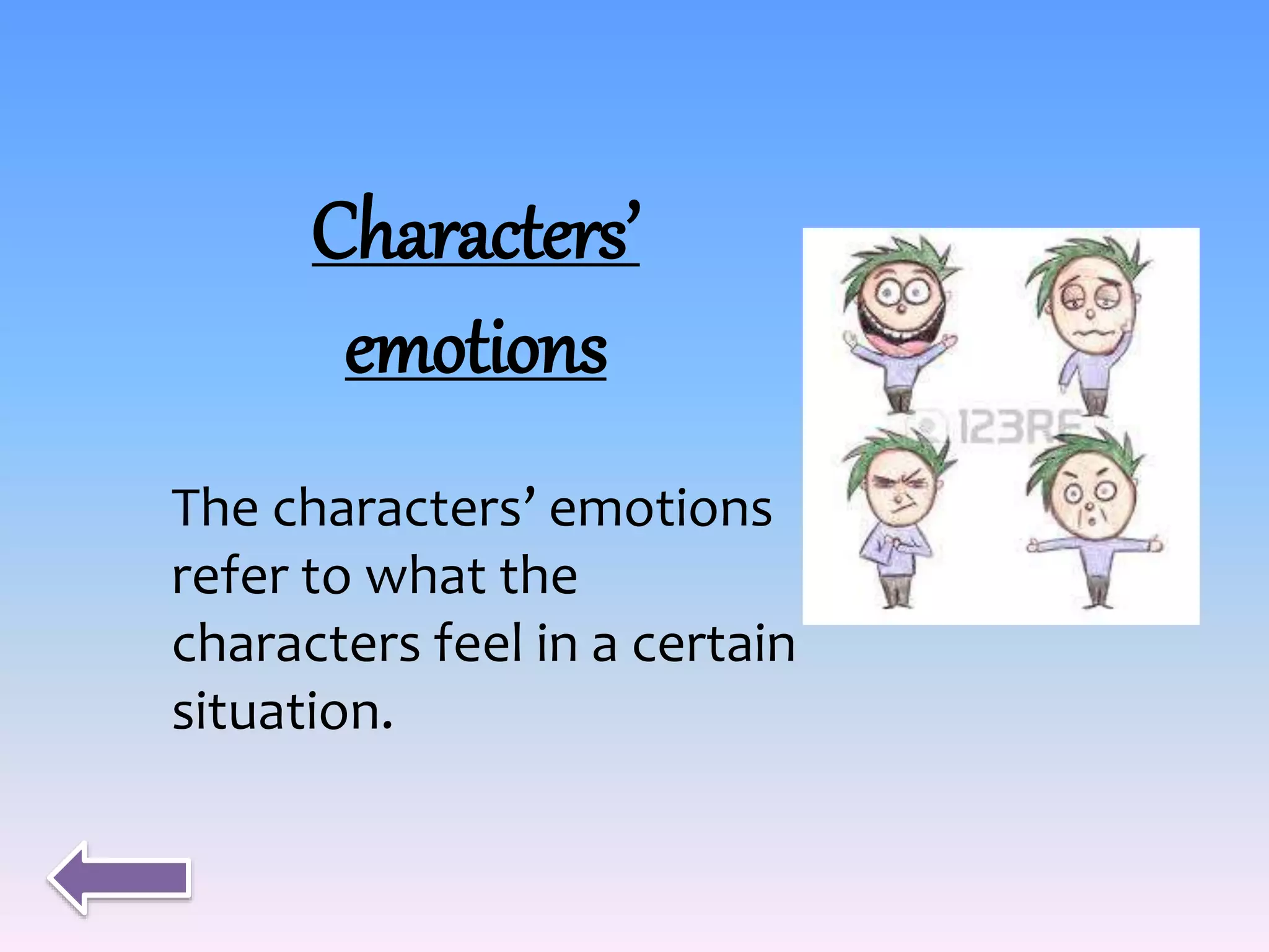 How to work on characters' traits and emotions | PPT
