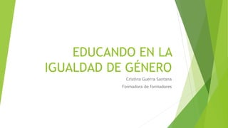 Presentación igualdad de género | PPTX