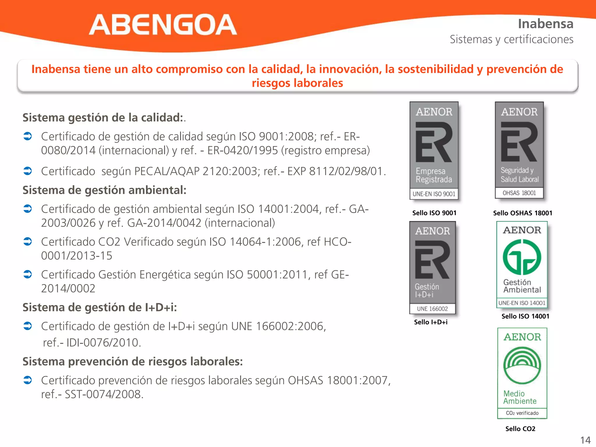 Abengoa Inabensa - Presentación corporativa | PDF