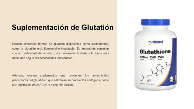 Se presenta qué es el glutatión y sus funciones | PPTX