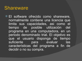 Tipos de licencia y su distribución | PPT