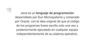 Presentación Java que explica los elementos iniciales de programación ...