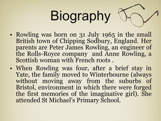 Presentación Jk Rowling | PPT