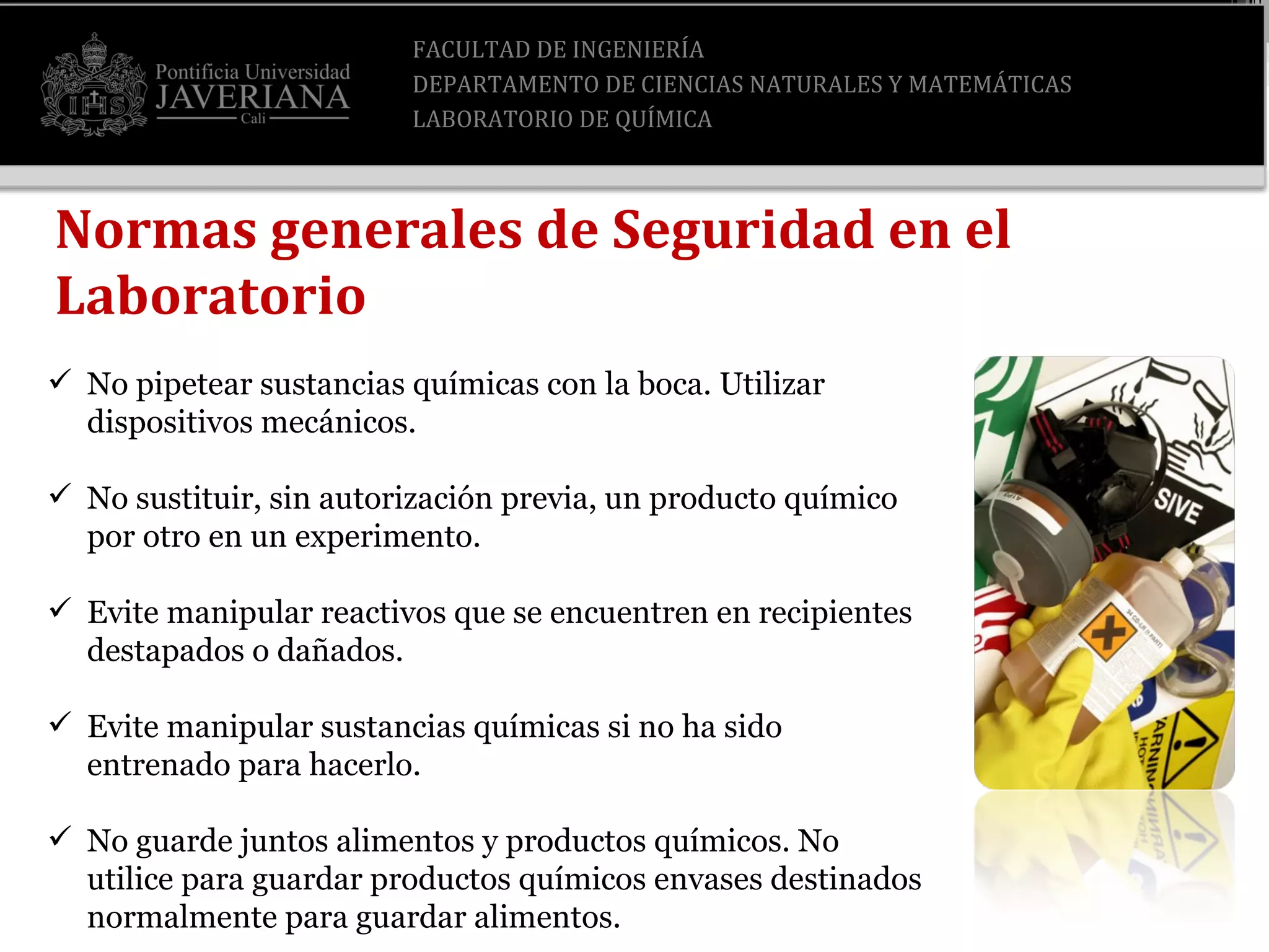 Seguridad en el Laboratorio | PPT