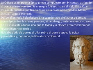 Ppt. "La Odisea". Homero | PPT