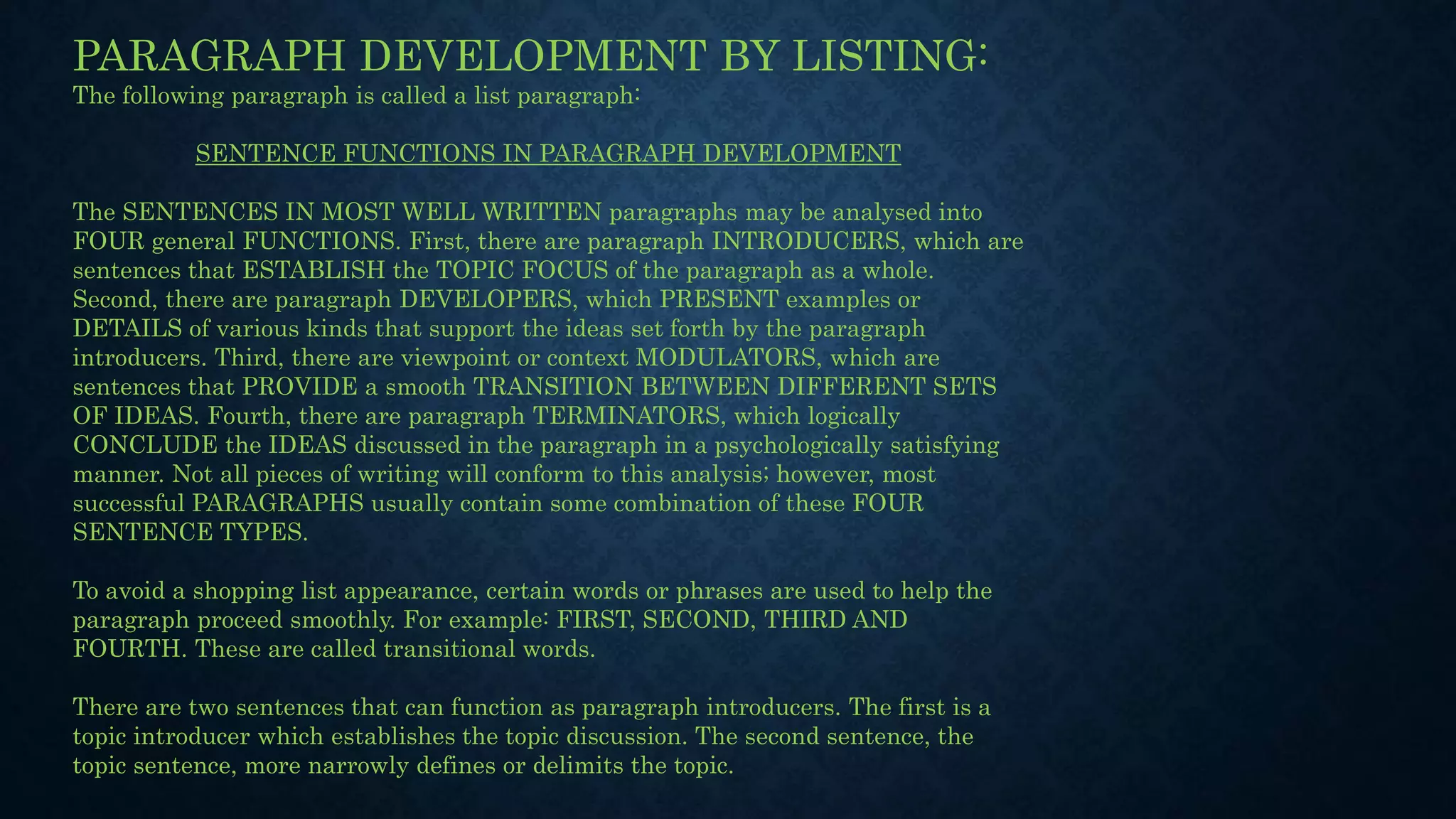 How to write paragraphs | PPT