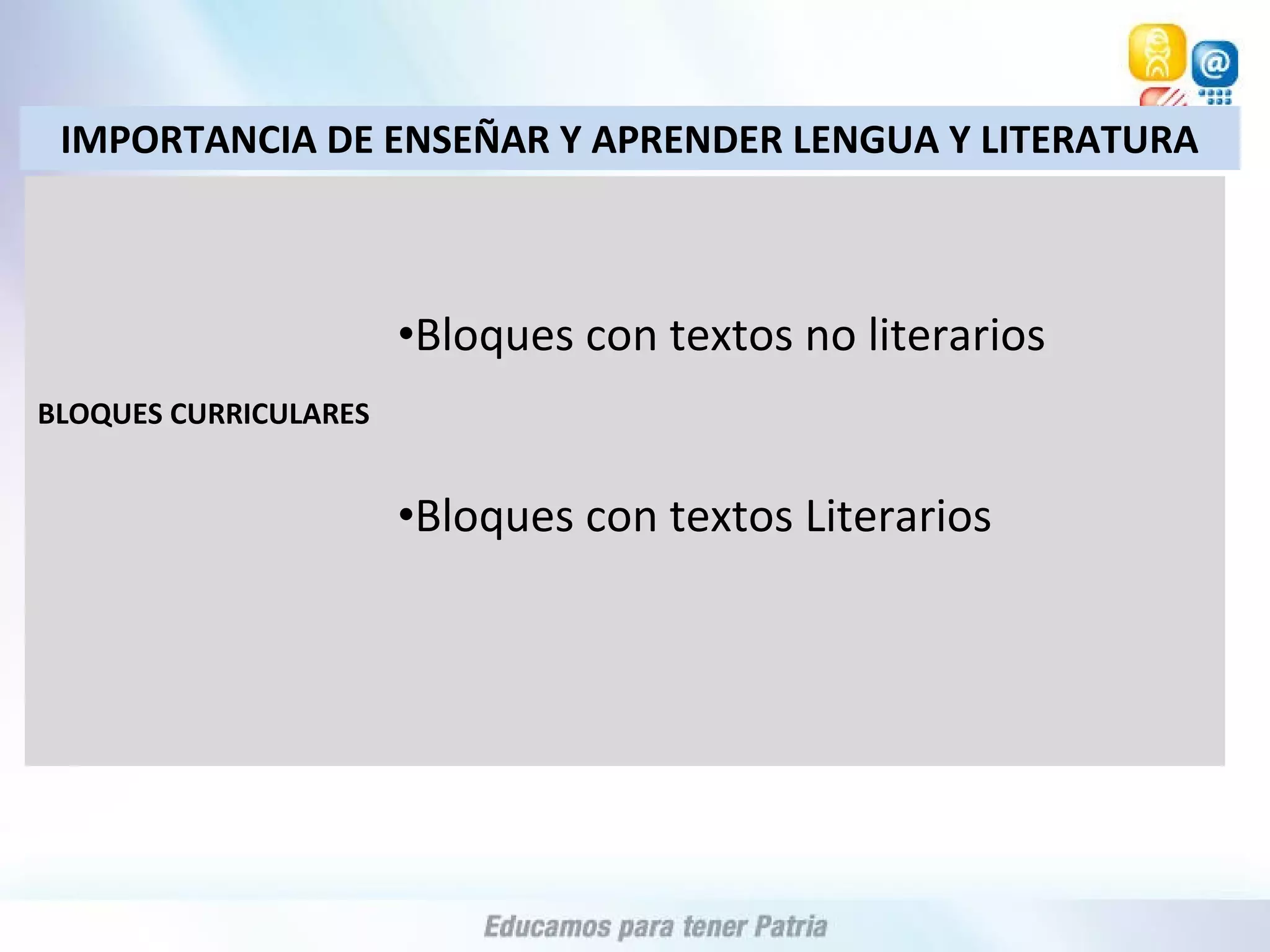 Presentación lengua y literatura | PPT