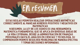 Presentación Leyes de los signos.pdf Secundaria | PDF