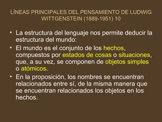 Presentación líneas principales del pensamiento de ludwig wittgenstein ...