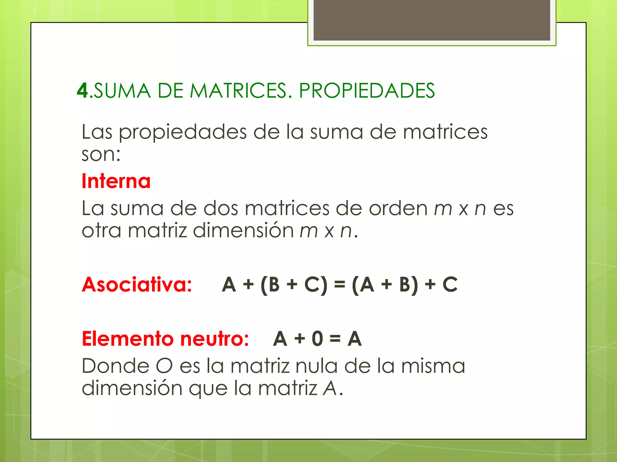 TEMA 1: MATRICES. OPERACIONES CON MATRICES | PPTX