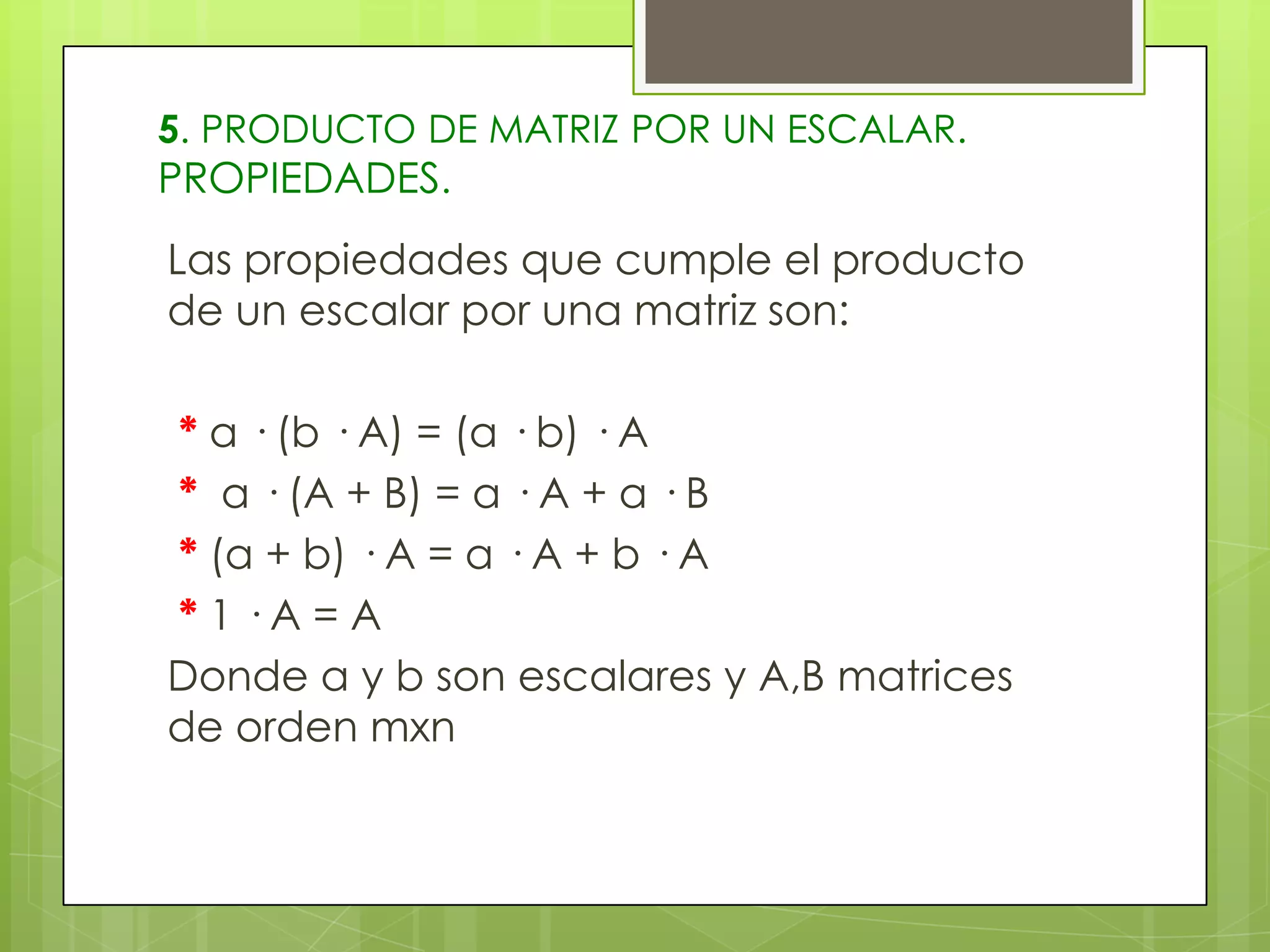 TEMA 1: MATRICES. OPERACIONES CON MATRICES | PPTX