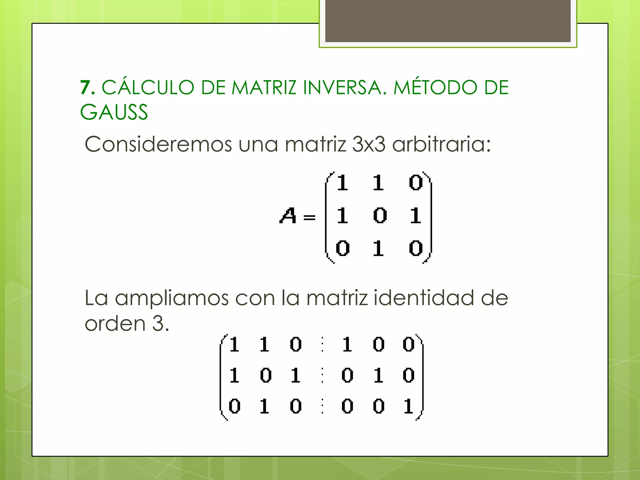 TEMA 1: MATRICES. OPERACIONES CON MATRICES | PPTX