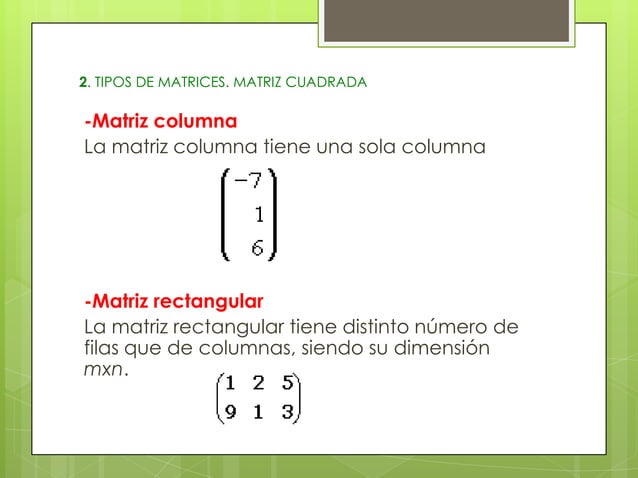 TEMA 1: MATRICES. OPERACIONES CON MATRICES | PPTX