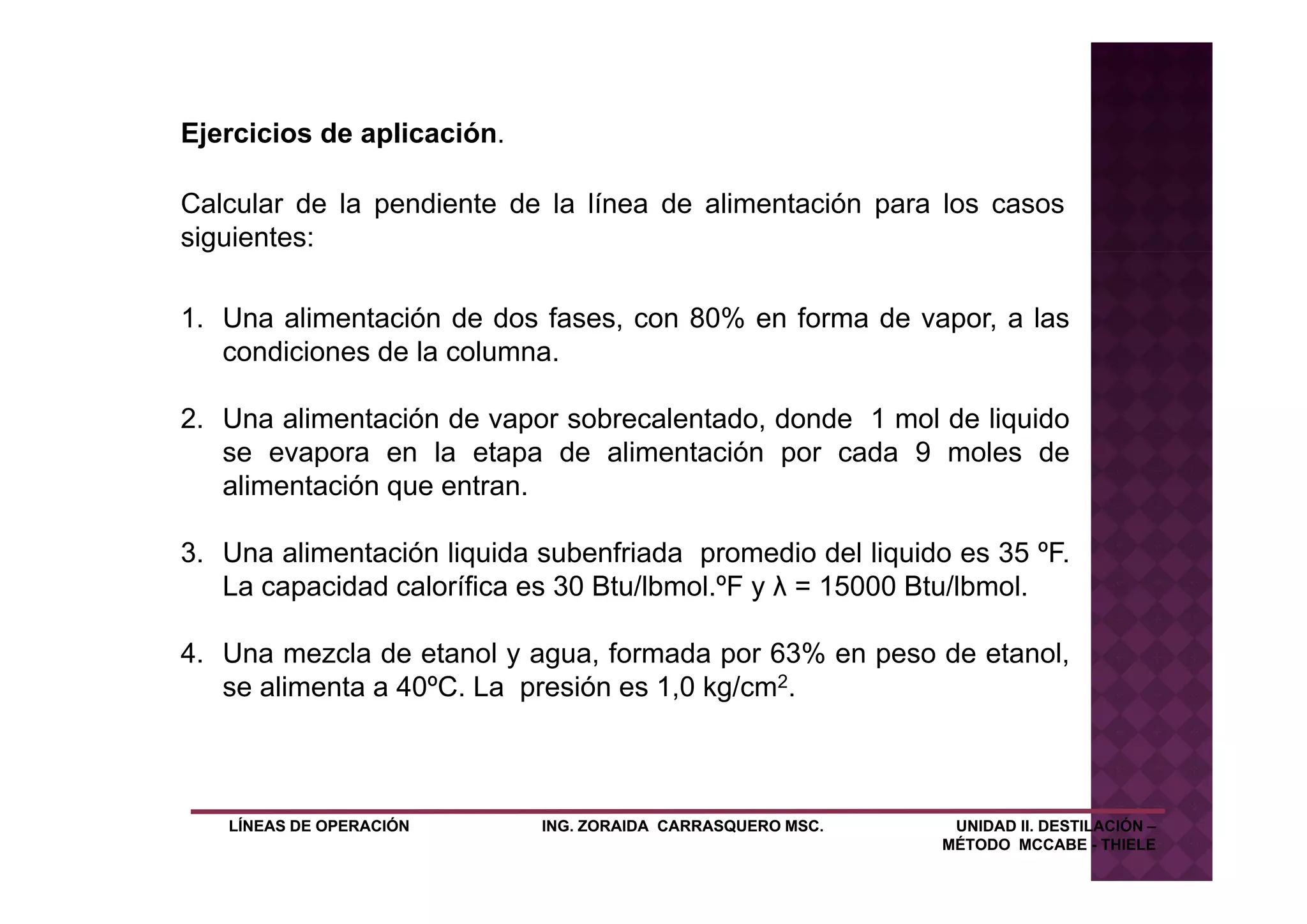 Presentación método de mc cabe thiele por zoraida carrasquero | PDF