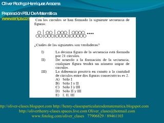 PresentacióN N°4 Psu De MatemáTica Regularidades NuméRicas | PPT