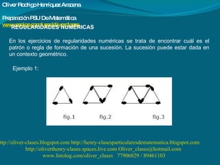 PresentacióN N°4 Psu De MatemáTica Regularidades NuméRicas | PPT