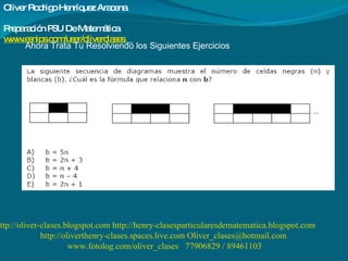PresentacióN N°4 Psu De MatemáTica Regularidades NuméRicas | PPT