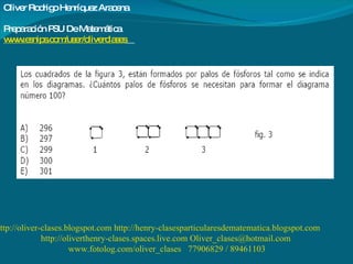 PresentacióN N°4 Psu De MatemáTica Regularidades NuméRicas | PPT