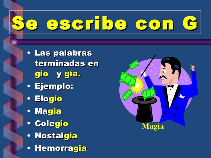 Palabras Que Terminen Con Gia - slingo