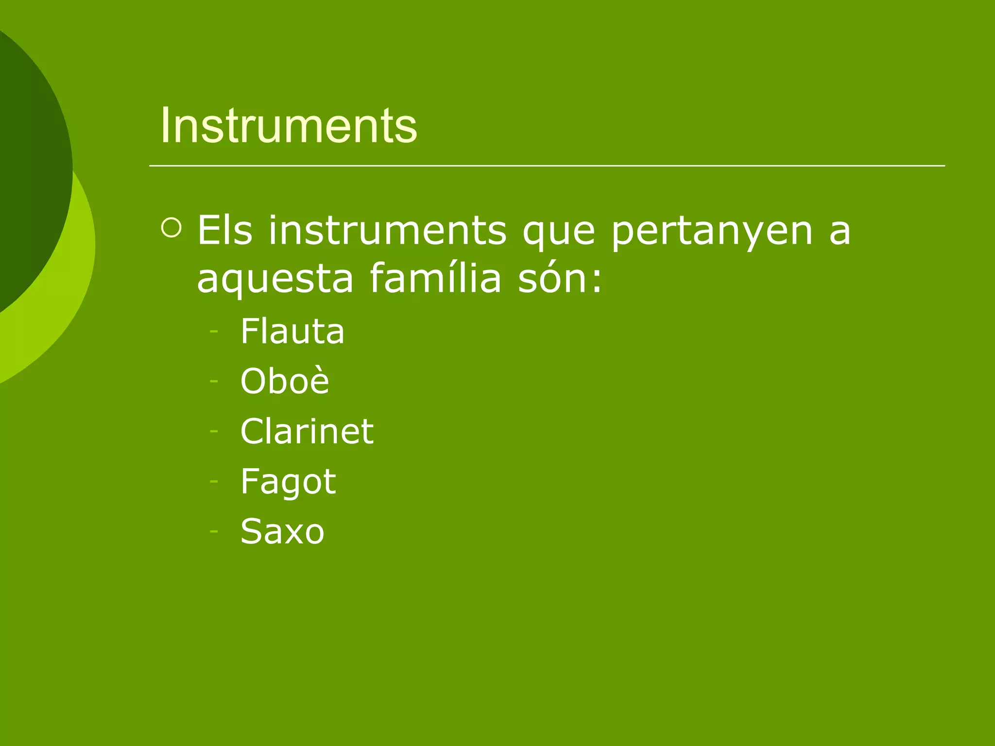 Els instruments de vent-fusta | PPT