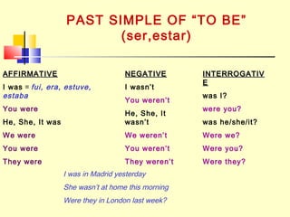 Presentación past simple | PPT