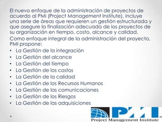Presentación PMI | PPTX