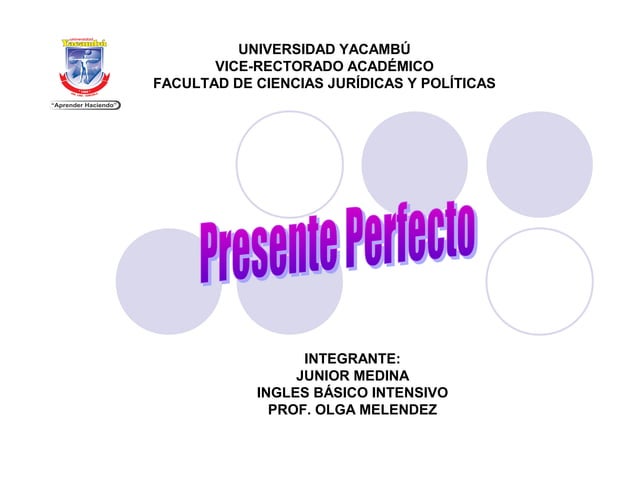 Presentación presente perfecto | PPT