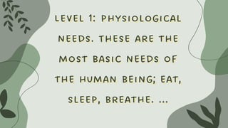 Maslow Hierarchy of Needs | PPT