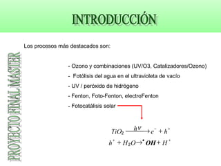 APLICACIÓN DE LA FOTOCATÁLISIS SOLAR PARA TRATAMIENTOS DE AGUAS ...