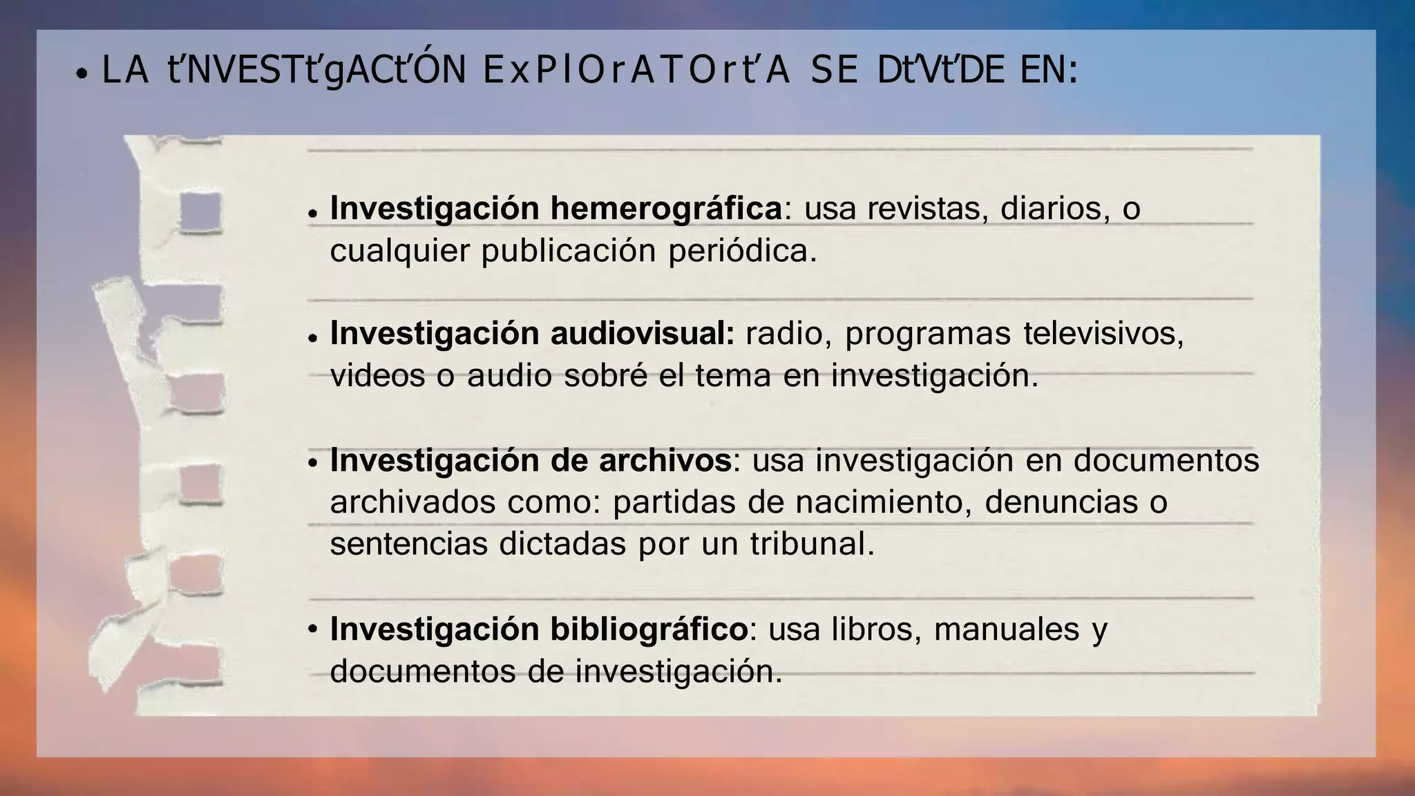 Investigación documental y sus tipos | PPTX | Factual | Genres