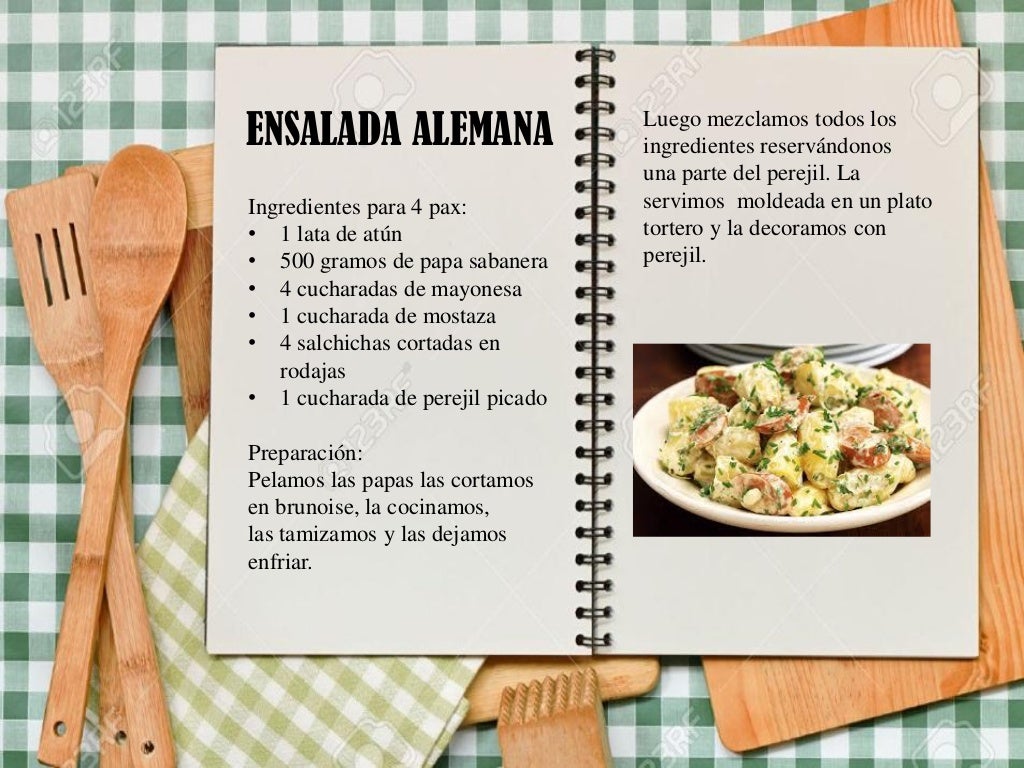 Presentación recetario