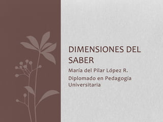 Dimensiones del saber | PPTX