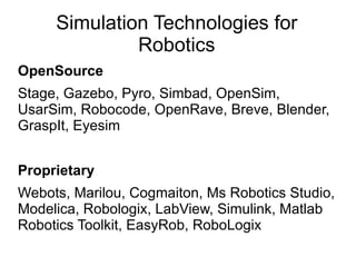 Simulation in Robotics | PDF