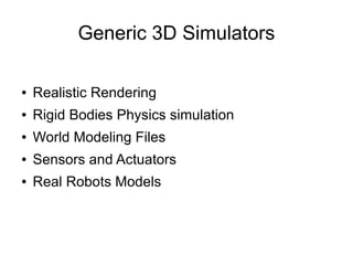 Simulation in Robotics | PDF