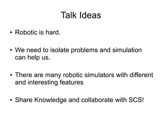 Simulation in Robotics | PDF