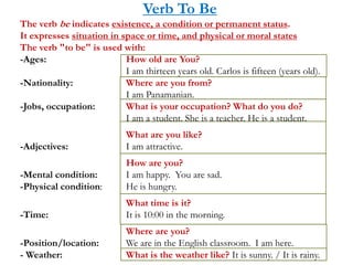 Presentación simple present verb be-verb do-last one-with ...