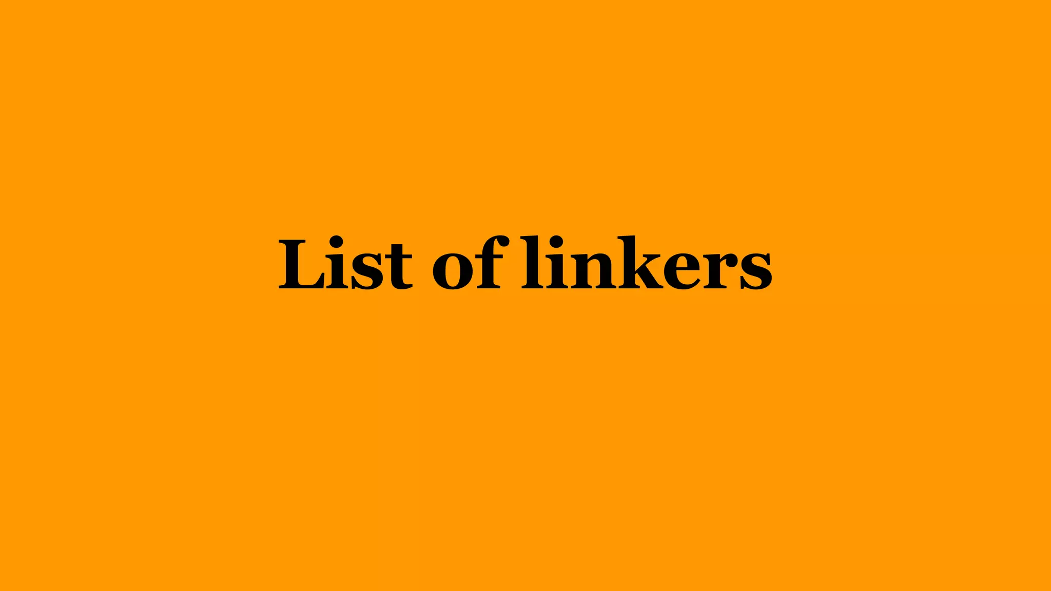 List of Linkers | PDF