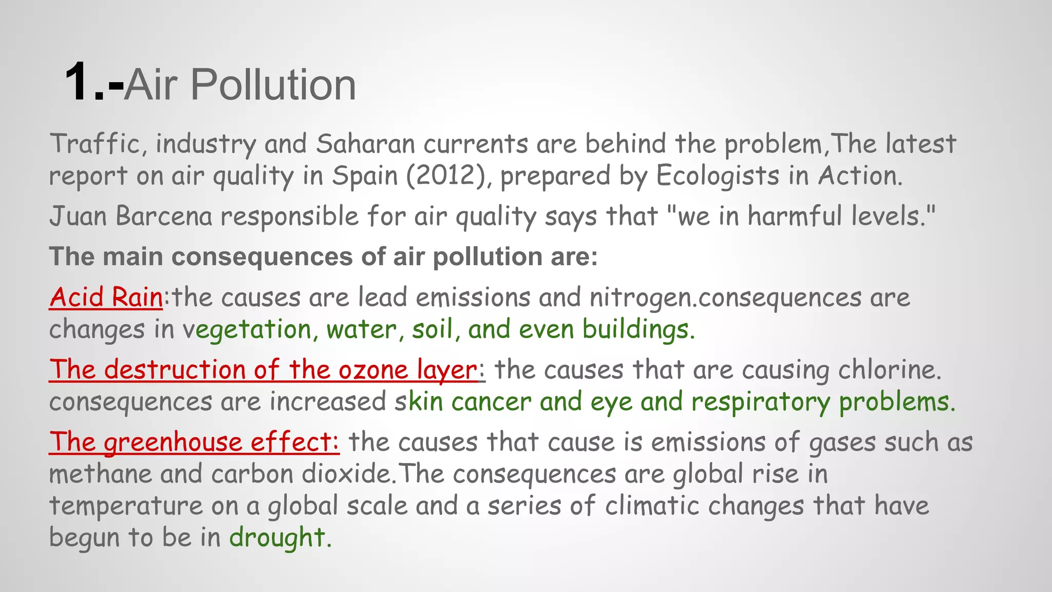 The 4 main environmental problems in Spain | PDF