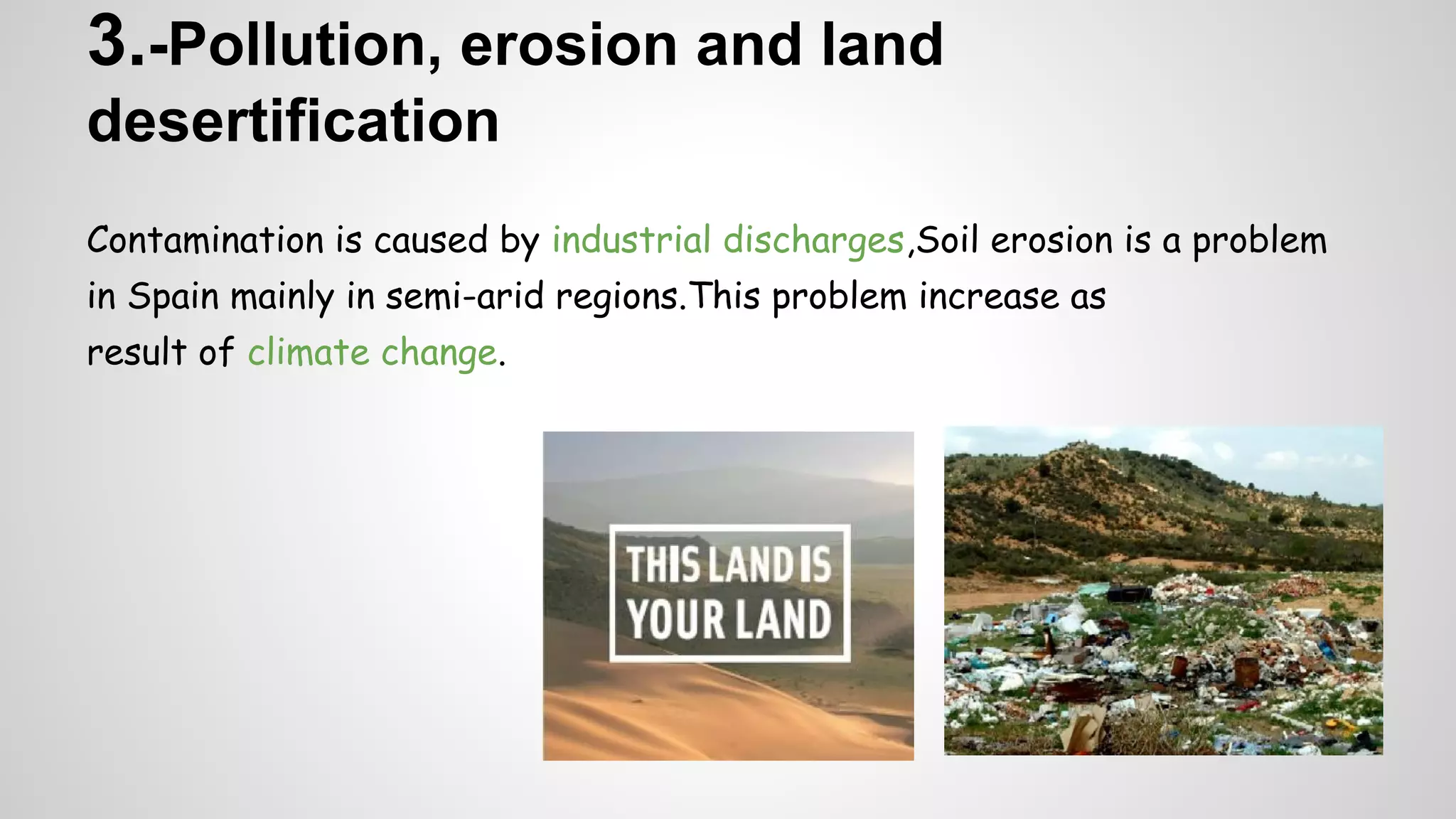 The 4 main environmental problems in Spain | PDF