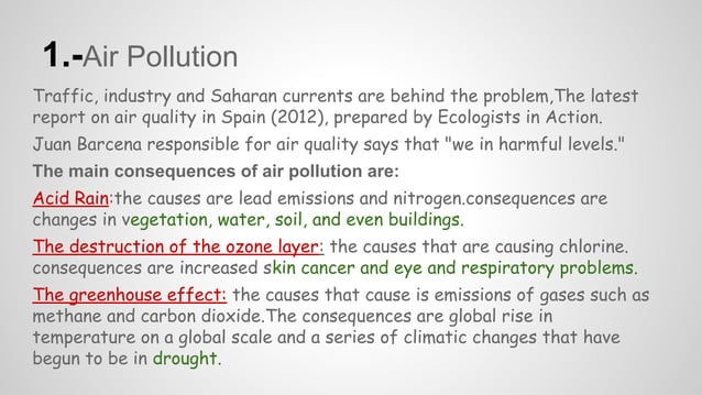 The 4 main environmental problems in Spain | PPT
