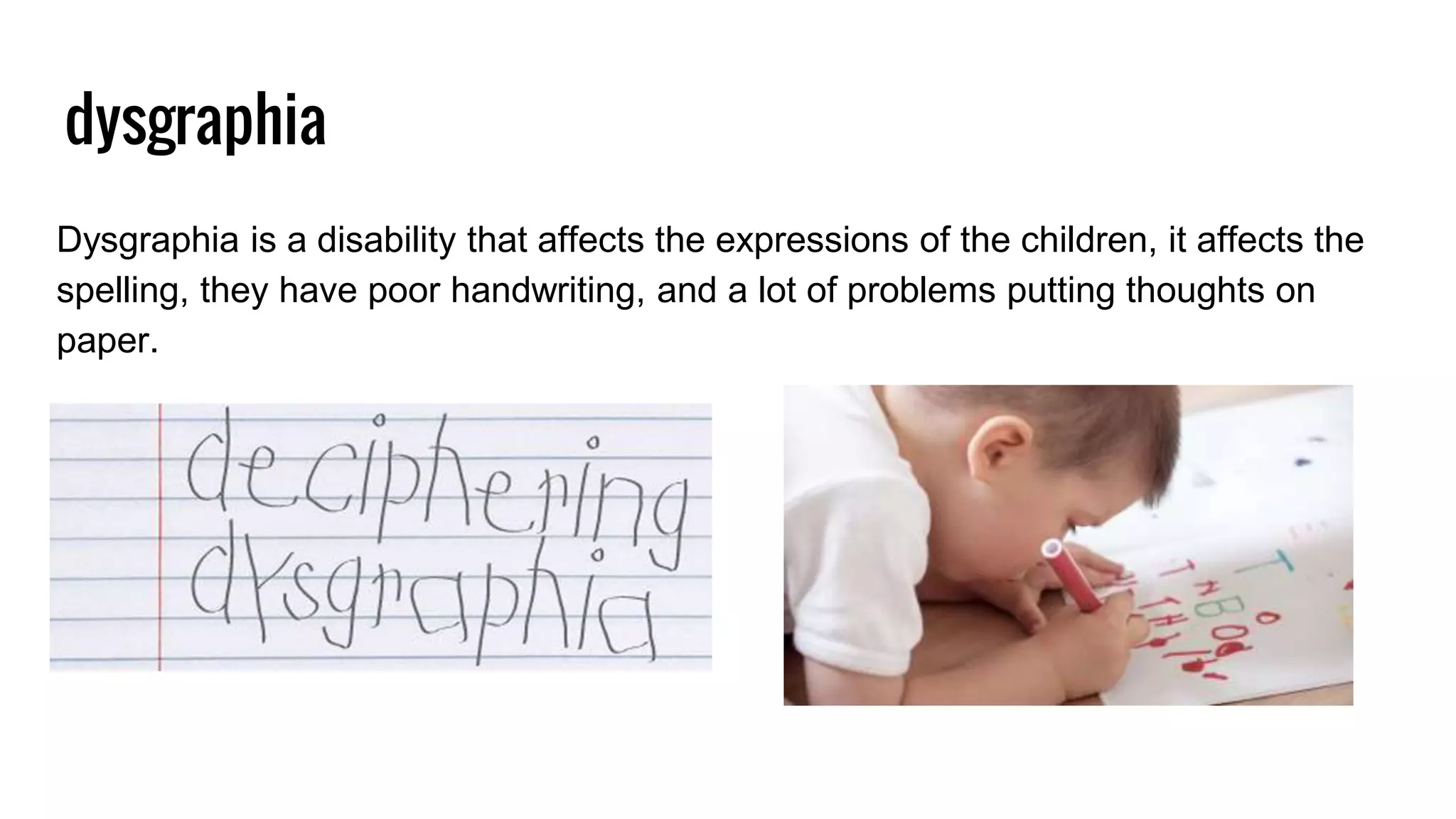 Dysgraphia | PPT