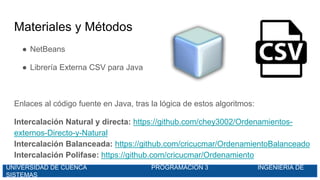 Ordenamientos Externos | PPTX