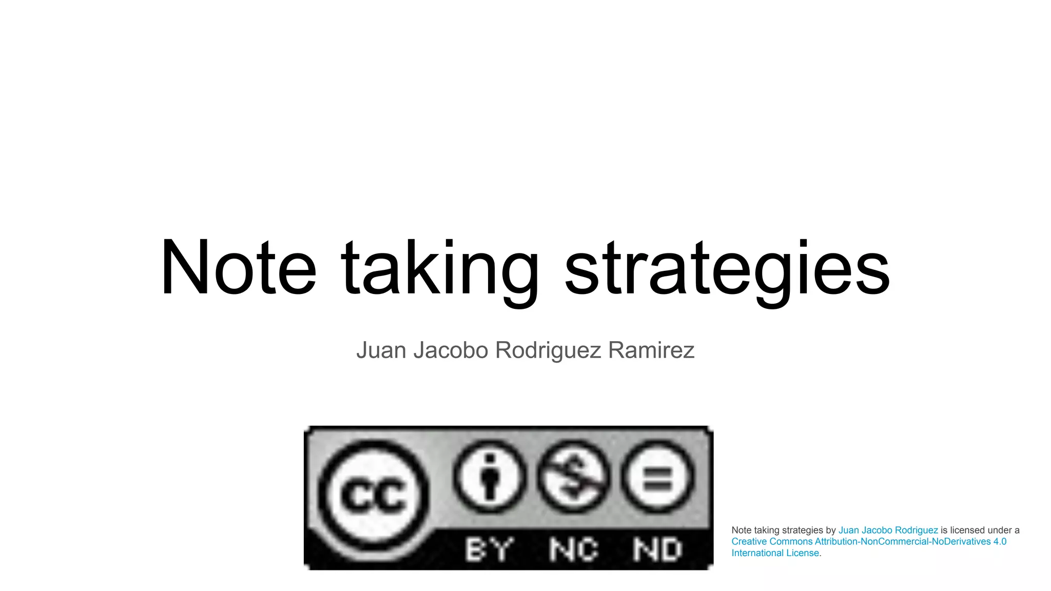 note taking strategies | PDF