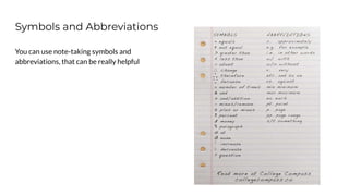 note taking strategies | PDF