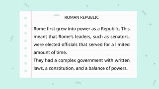 ROMAN EMPIRE-Main characteristics of Roman Empire for middle school | PPTX