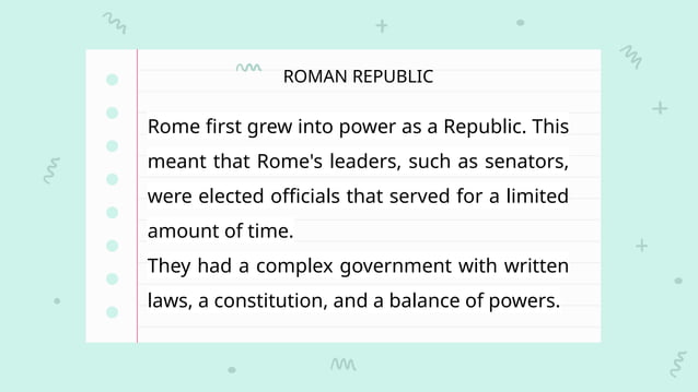 ROMAN EMPIRE-Main characteristics of Roman Empire for middle school | PPTX